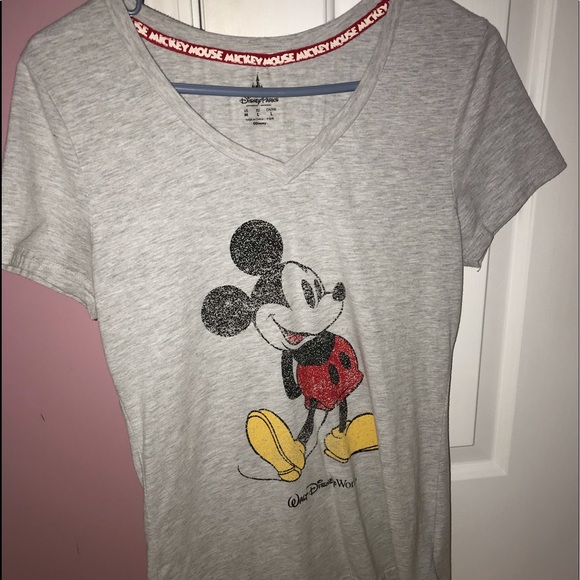 Disney | Tops | Mickey Mouse Medium Vneck | Poshmark
